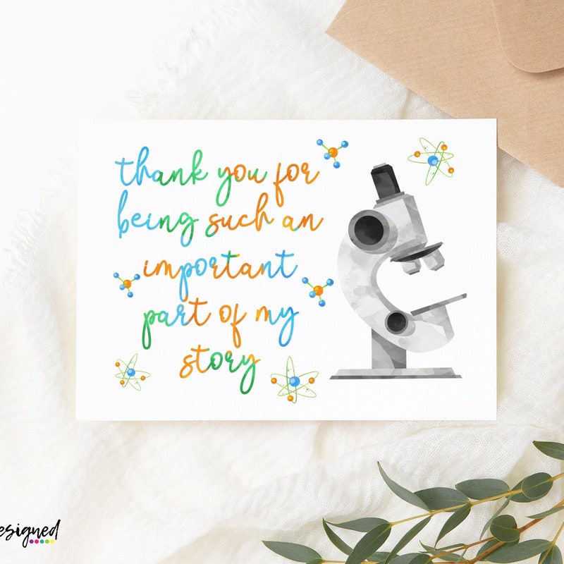 Science Thank You - Etsy