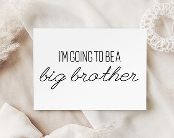 I'm Going to Be a Big Brother Digital Print, Baby Announcement Sign ...