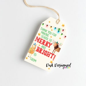 Printable Gift Tag for Teacher Appreciation DIGITAL Thank You for ...