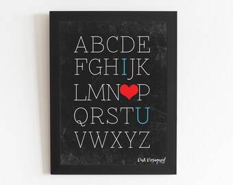 Abc I Love You Print - Etsy
