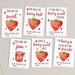 Editable Strawberry Valentine DIY Print Cards for Kids - DIGITAL Berry ...
