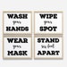 Back to School DIGITAL Safety Signs - Instant Download Wear Your Mask ...