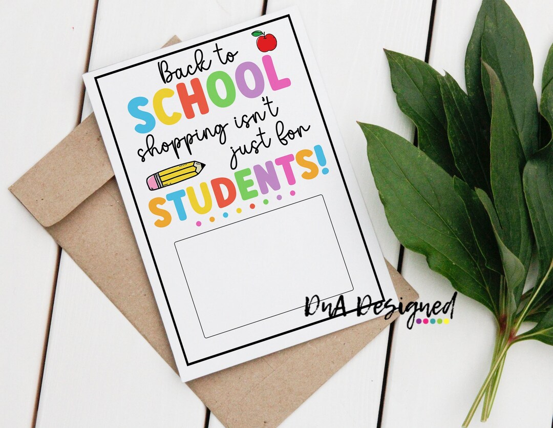 Back to School Shopping Not Just for Students Gift Card Holder - Etsy
