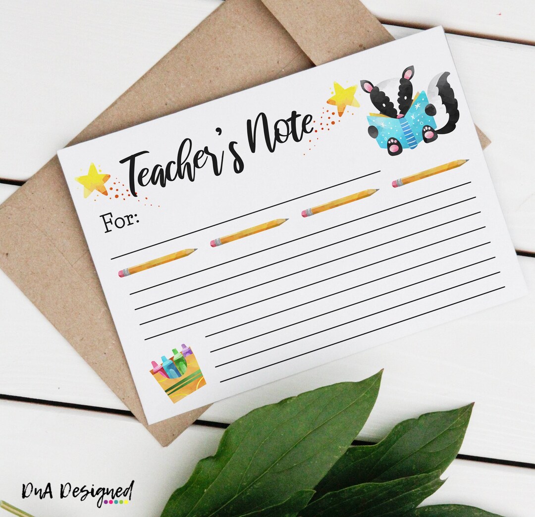 Teacher Compliment Card – Printable Notes for Students (digital ...