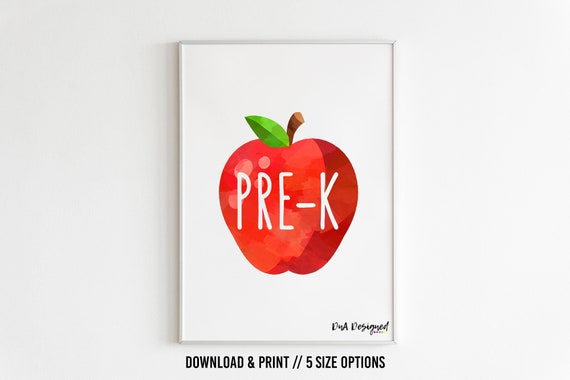 Printable Pre-k Sign for the Classroom DIGITAL Print for - Etsy