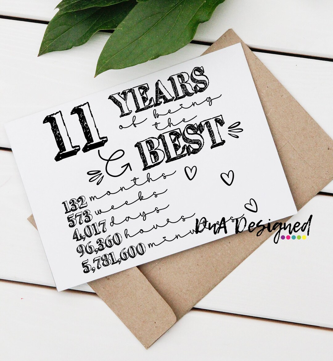 Happy 11th Birthday DIGITAL Card Instant Download Card for 11 - Etsy