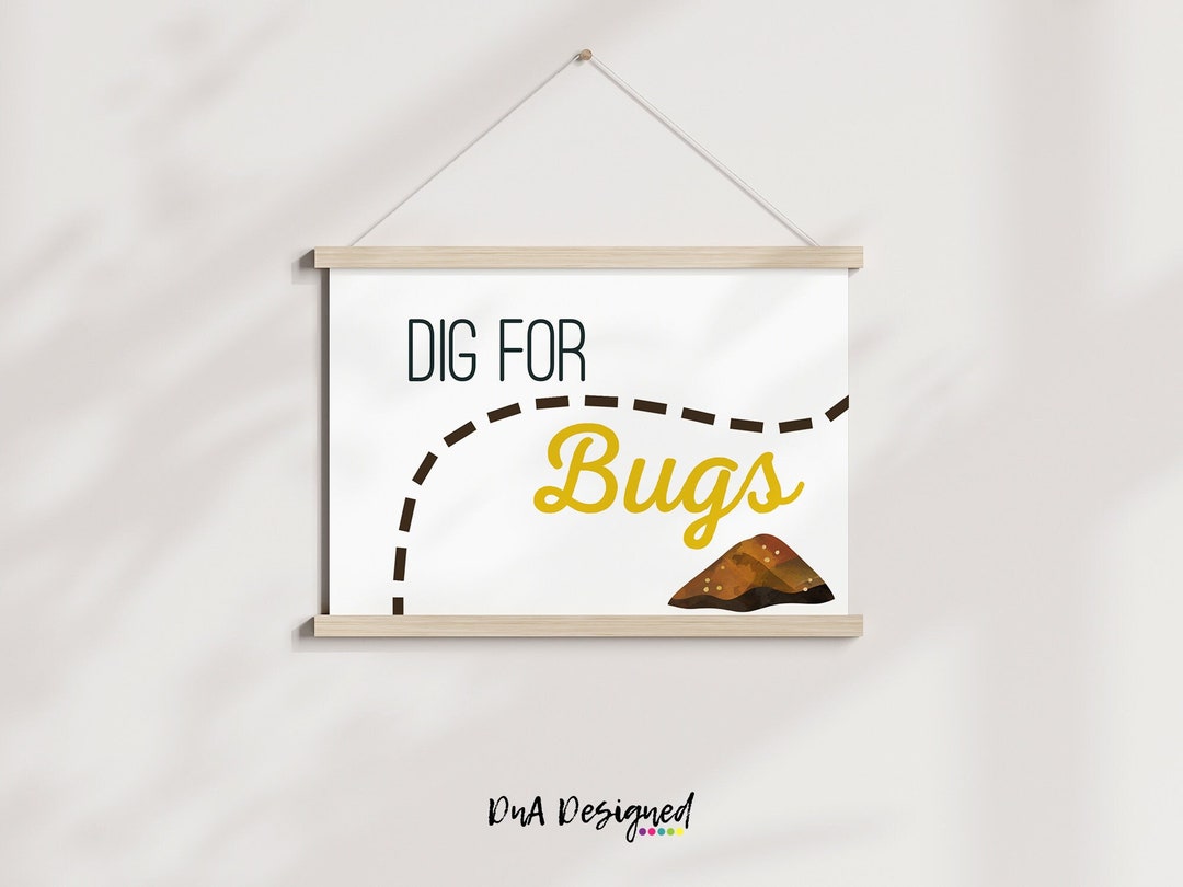 Printable Party Supplies Dig for Bugs Birthday Party for Kids - DIGITAL ...