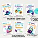 Editable Gamer Valentine's DIY Print Cards for Kids DIGITAL Happy ...