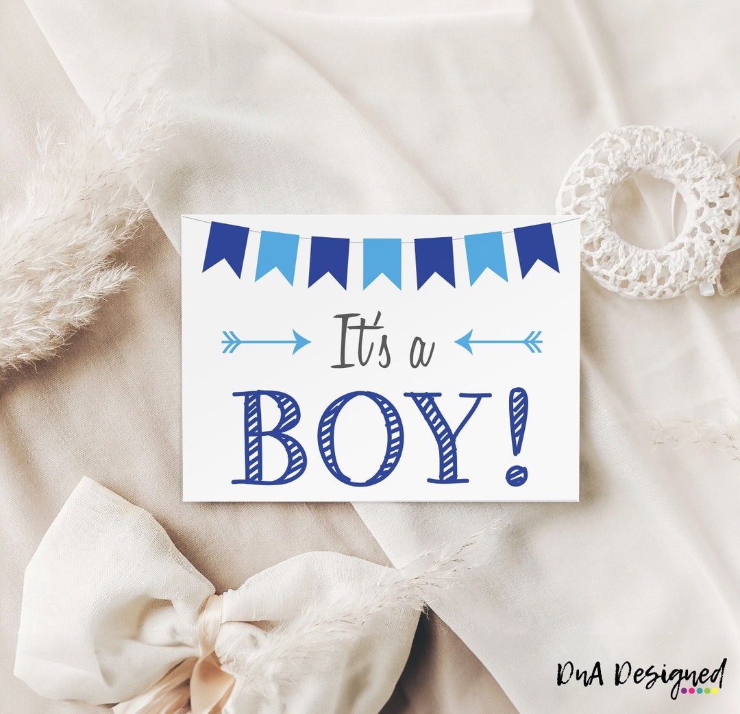 It's a Boy DIY Printable for Gender Reveal Party - DIGITAL Baby ...