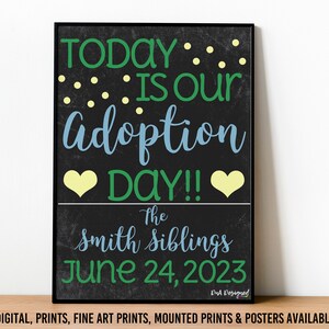 Adoption Announcement Chalkboard Print for Kids Today is Our - Etsy