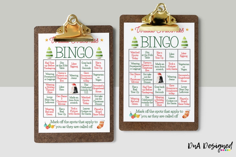 Virtual Christmas BINGO DIGITAL Instant Download - for Families or ...