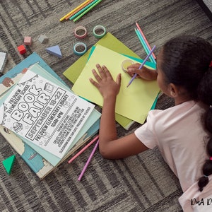 Editable School Book Fair Coloring Printable for PTA PTO School ...