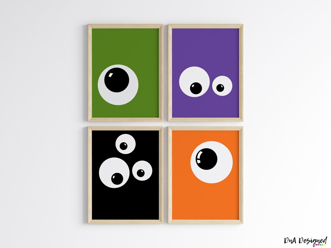 Monster Eyes Halloween DIGITAL Prints - Instant Download Printable ...