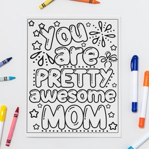Coloring Page for Mother's Day Instant Download - Happy Mother's Day ...