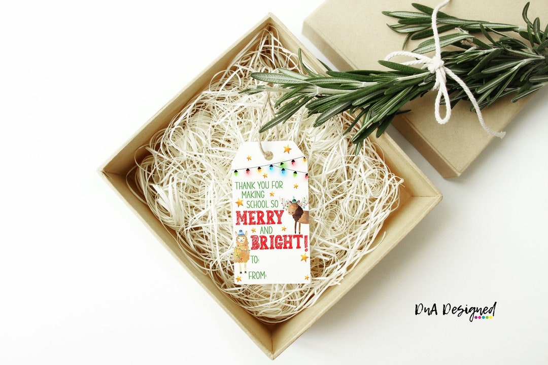 Printable Gift Tag for Teacher Appreciation - DIGITAL Thank You for ...