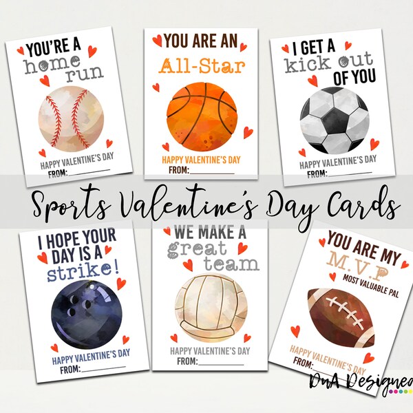 Sports Valentine - Etsy