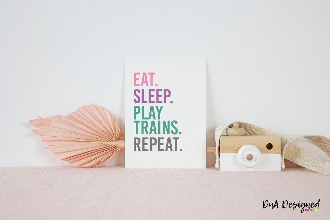 Pastel Rainbow Train Print - Kids Room Decor (digital Download) - Etsy