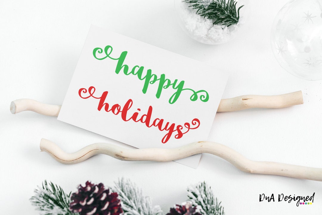 Happy Holidays Printable Card – DIY Christmas Card (digital Download ...