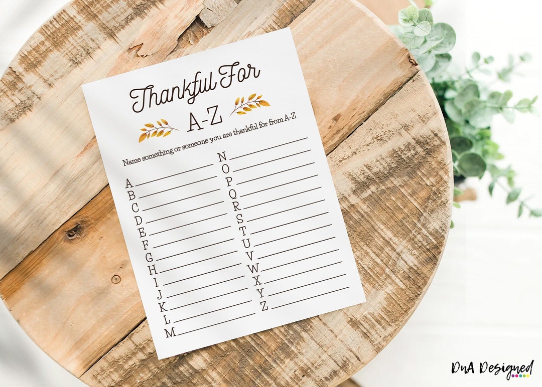 Thanksgiving A-Z Game – Virtual Family Activity (digital Download) - Etsy