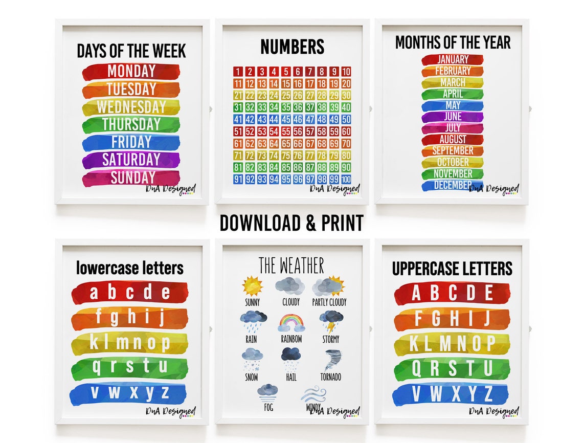 At Home Learning Printables for Kids DIGITAL Instant - Etsy
