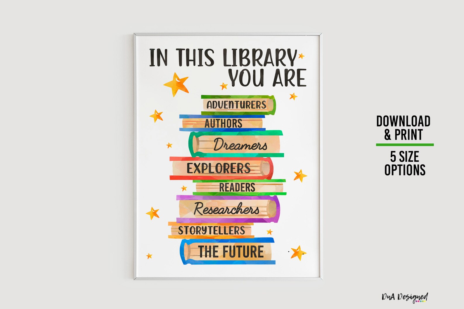 In This Library You Are... Positive Affirmations Printable Sign for ...