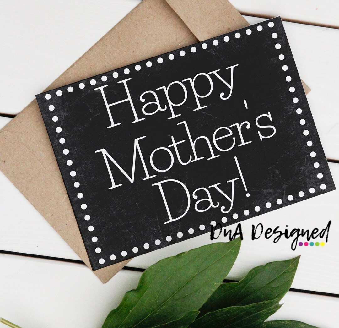 Happy Mothers Day DIGITAL Chalkboard Print - DIY Instant Download ...