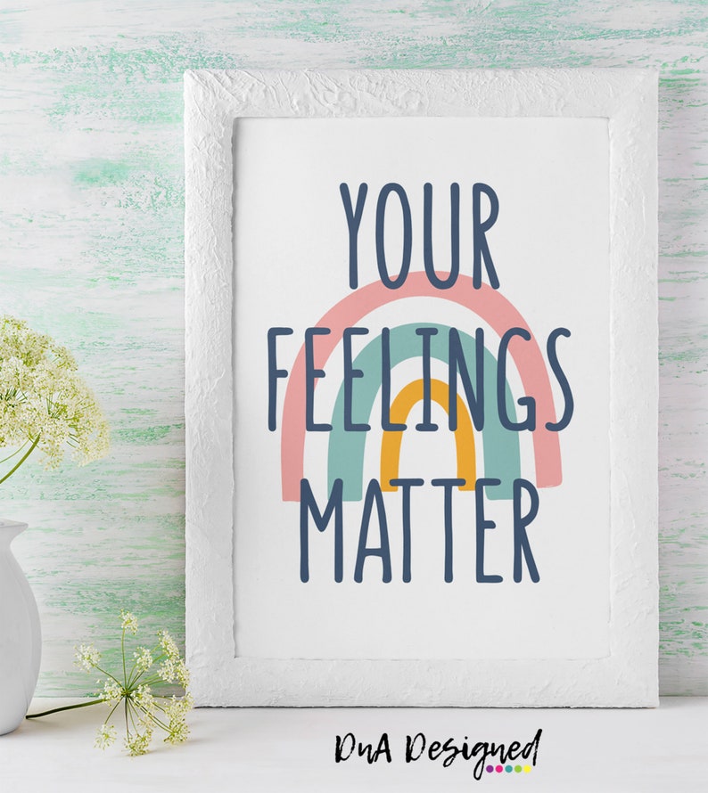 Feelings Rainbow Printable – Kids Classroom Educational Poster (digital ...