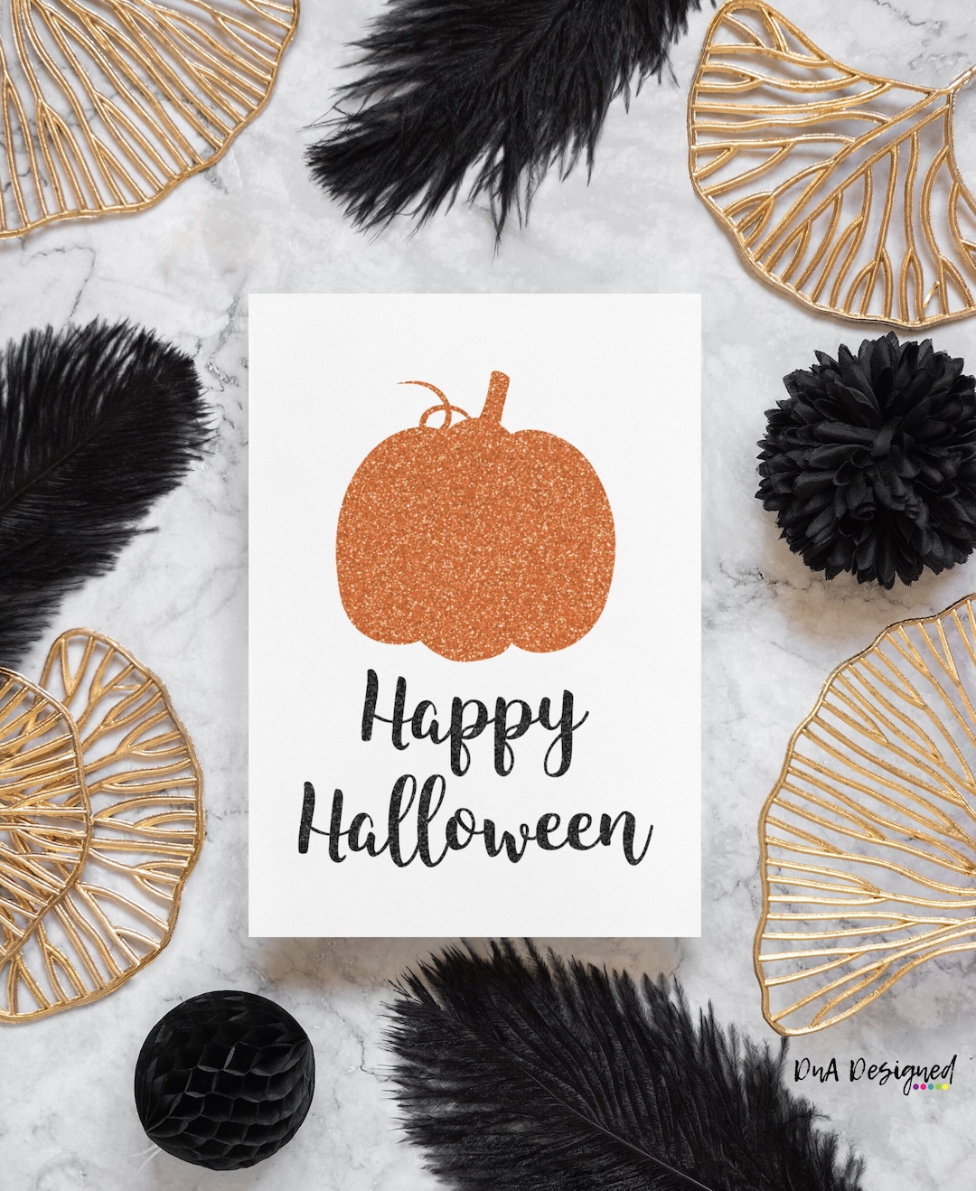 Happy Halloween DIGITAL DIY Glitter Printable - Instant Download ...