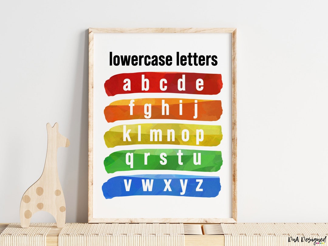 Lowercase Letters Printable for Kids at Home Learning - DIGITAL Instant ...
