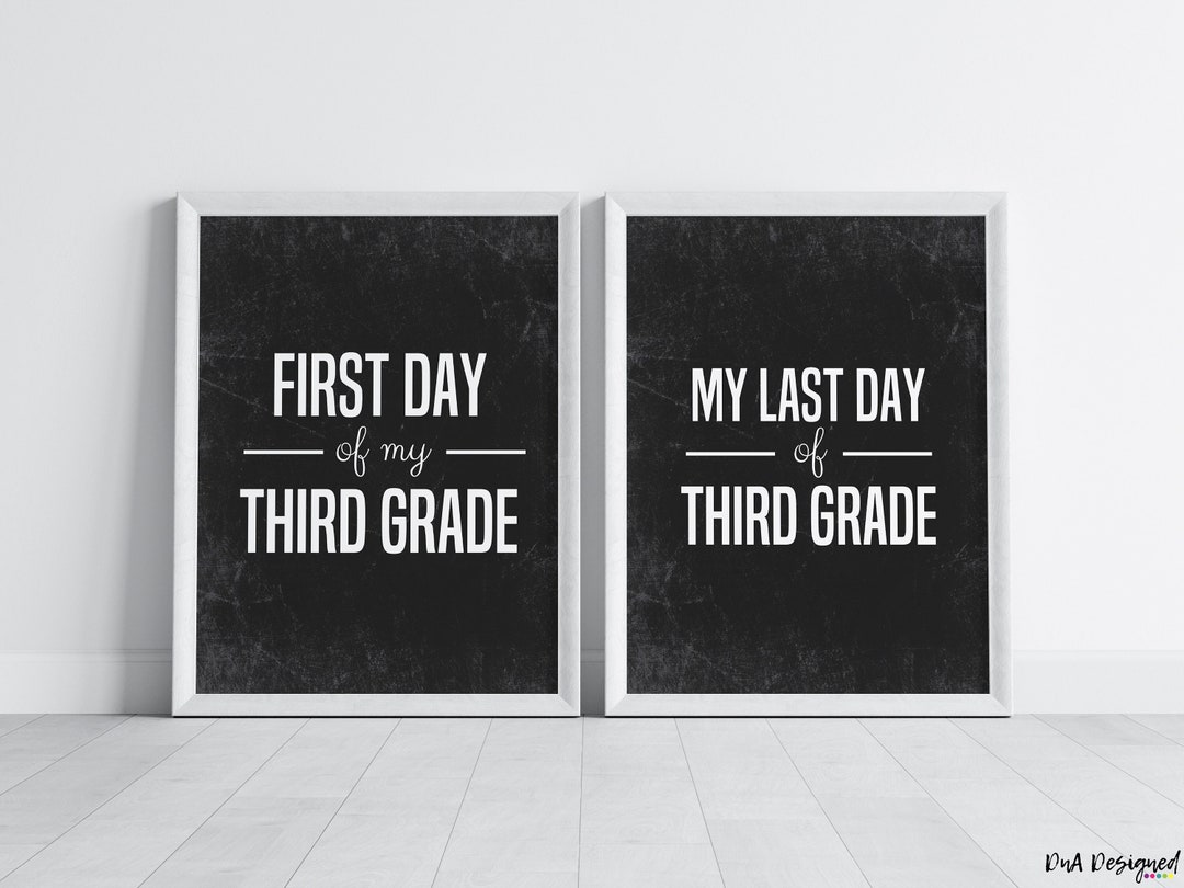 Printable First and Last Day of Third Grade Instant Download - DIGITAL ...