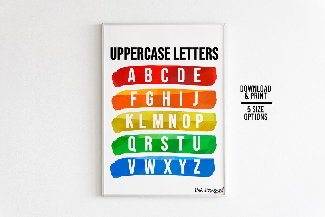 Uppercase Letters Printable for Kids at Home Learning - Etsy