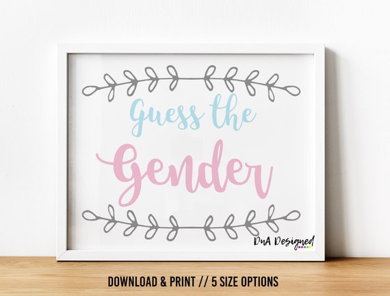 Guess the Gender DIGITAL Boy or Girl Instant Download Print | Etsy