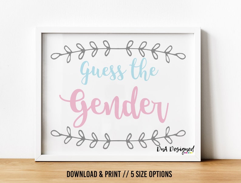 Guess the Gender DIGITAL Boy or Girl Instant Download Print - Etsy