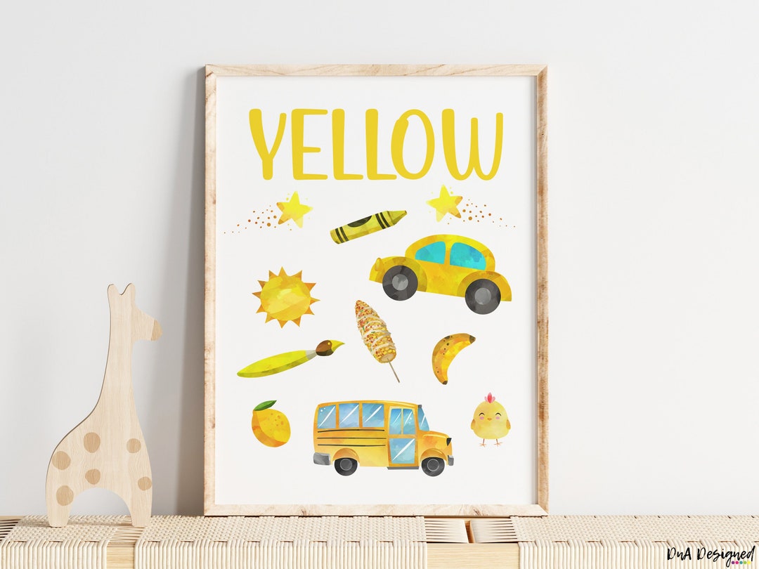 All Things Yellow Printable for Kids at Home Learning - DIGITAL Instant ...