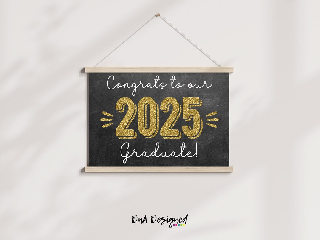 2025 Congrats Senior '25 Printable Card - DIY Print Instant Download ...