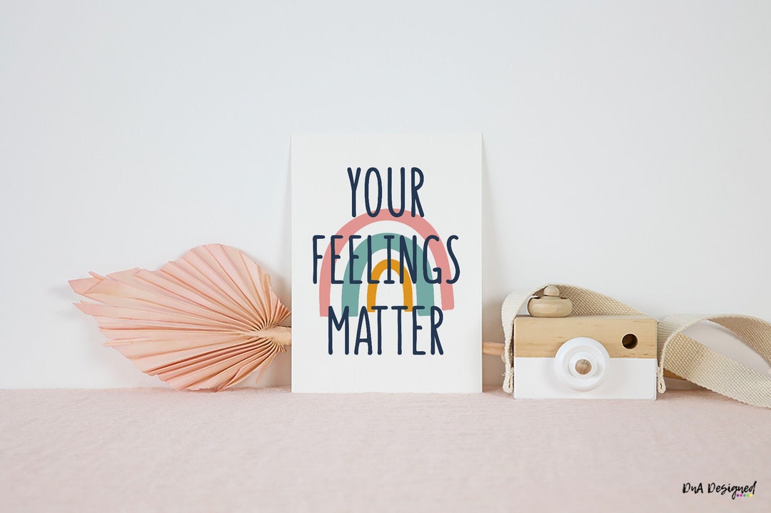 Your Feelings Matter Rainbow Printable for Kids - DIGITAL Instant ...