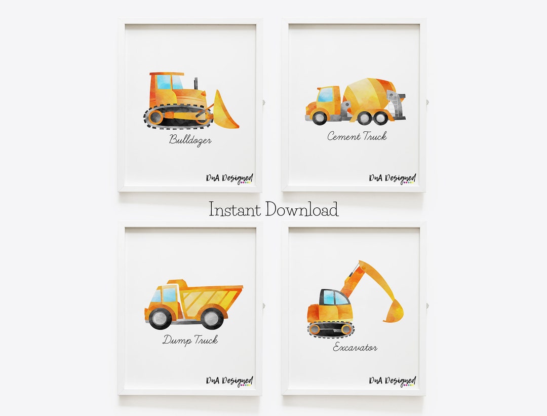 Construction Printable Wall Art Instant Download DIY - Etsy