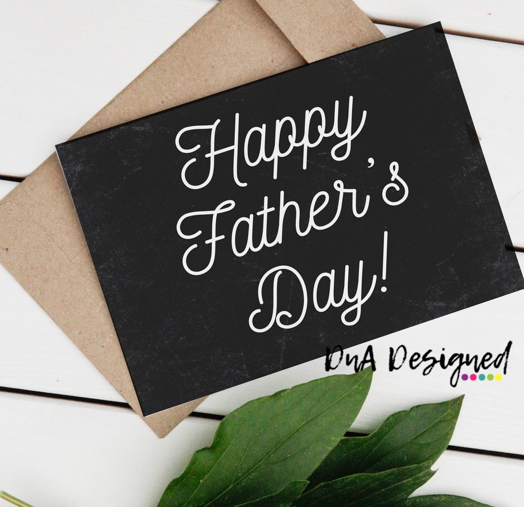 DIGITAL Happy Fathers Day Instant Download Chalkboard Print - Etsy
