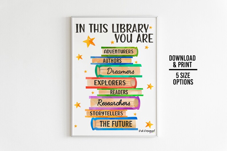 In This Library You Are... Positive Affirmations Printable - Etsy