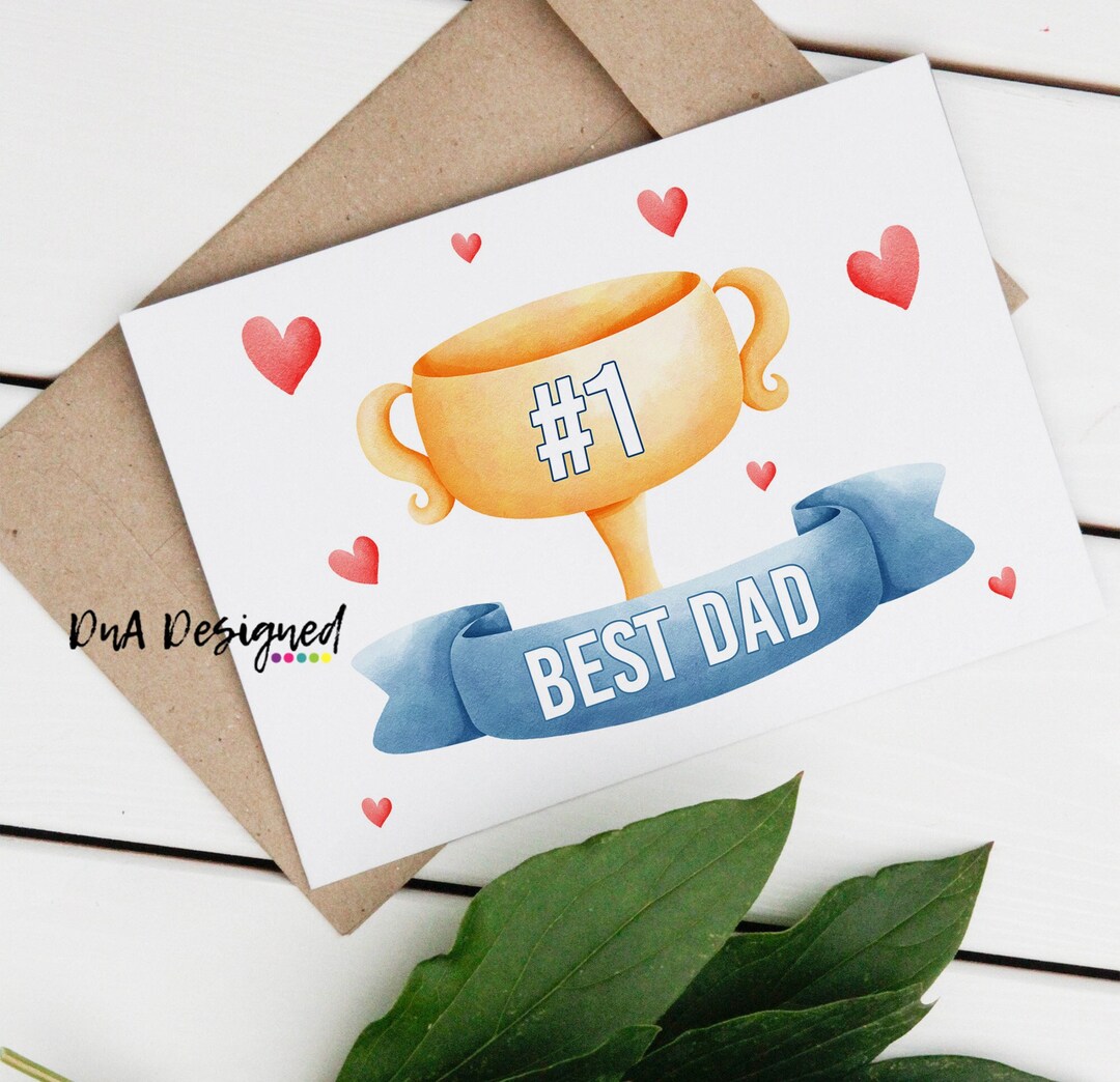 Happy Fathers Day Number One Dad Trophy 2023 DIGITAL Green - Etsy