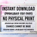 Glitter Back in 1981 DIGITAL Sign Instant Download DIY Print for ...