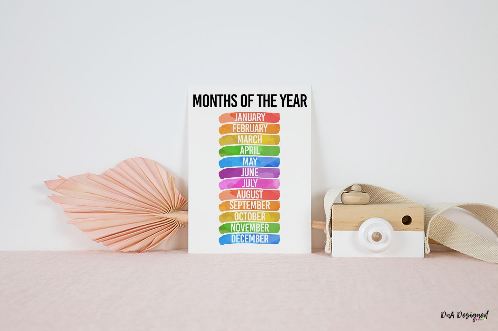 Months of the Year Pastel Printable for Kids at Home Learning DIGITAL ...