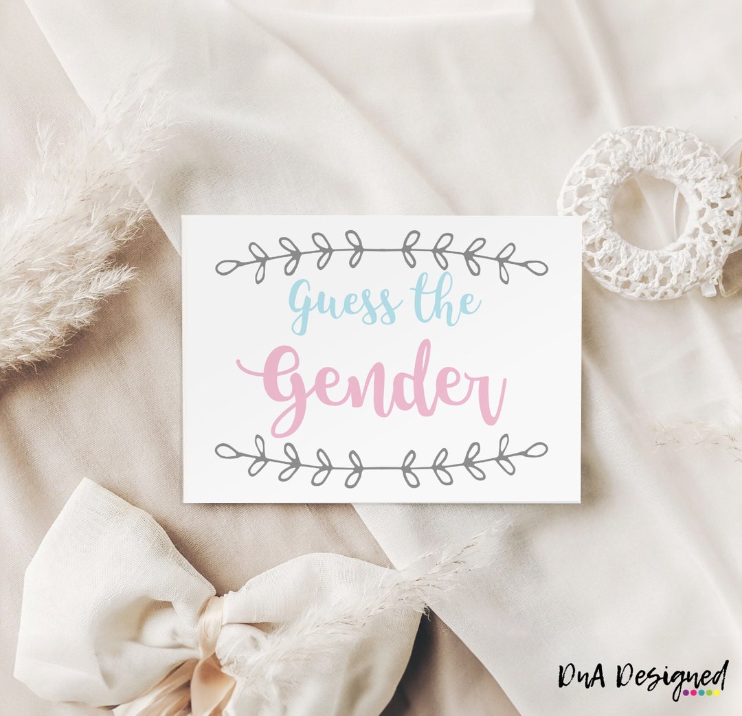 Guess the Gender DIGITAL Boy or Girl Instant Download Print - DIY ...
