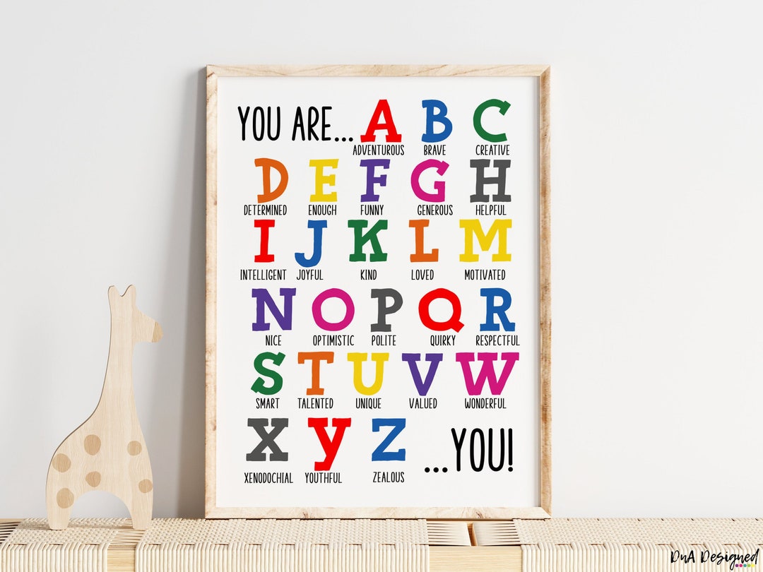 You Are You ABC DIGITAL Print for Kids - Instant Download Homeschool ...