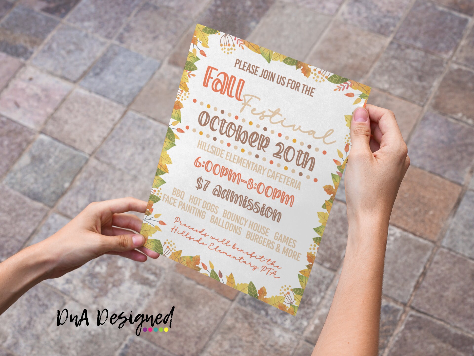 Editable School Fall Festival Printable for PTA PTO - School Fundraiser ...