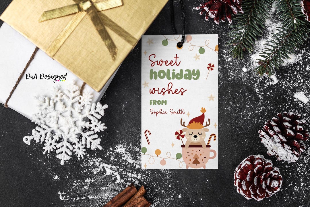 Editable Christmas Gift Tag – Student to Class or Teacher (corjl Edit ...