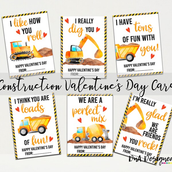 Construction Valentine - Etsy