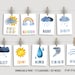 Printable Weather Flash Cards for Kids Learning DIGITAL Watercolor ...