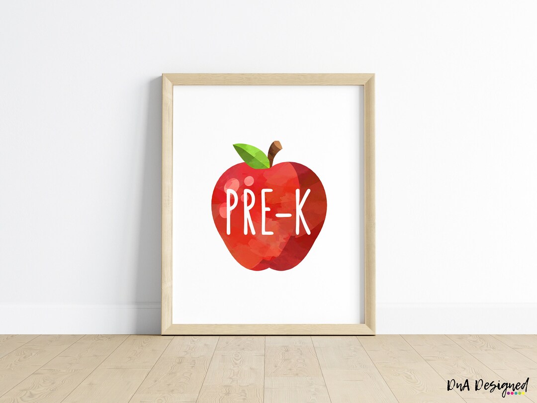 Printable Pre-k Sign for the Classroom - DIGITAL Print for Pre-school ...