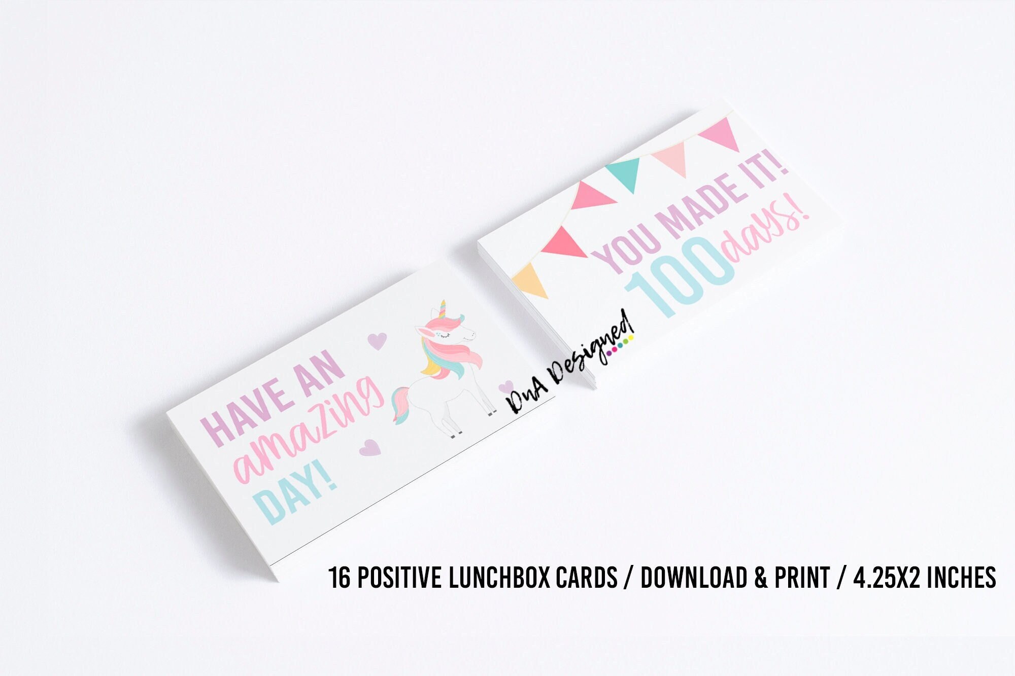 Positive Printable Lunchbox Cards for Kids DIGITAL - Inspirational ...